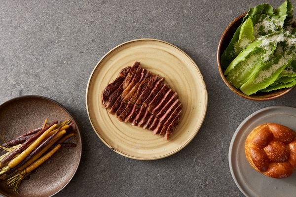 Sid Sahrawat’s Scotch fillet, baby carrots in duck fat, parkerhouse ...